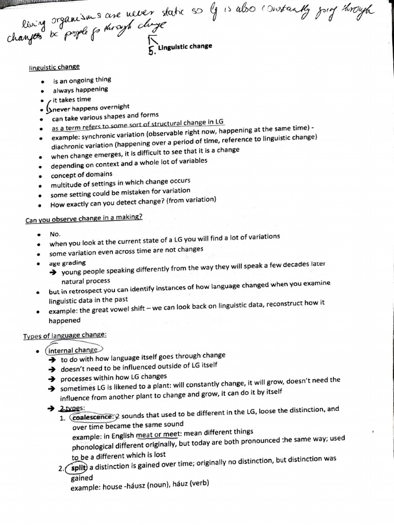 Linguistic Change | PDF