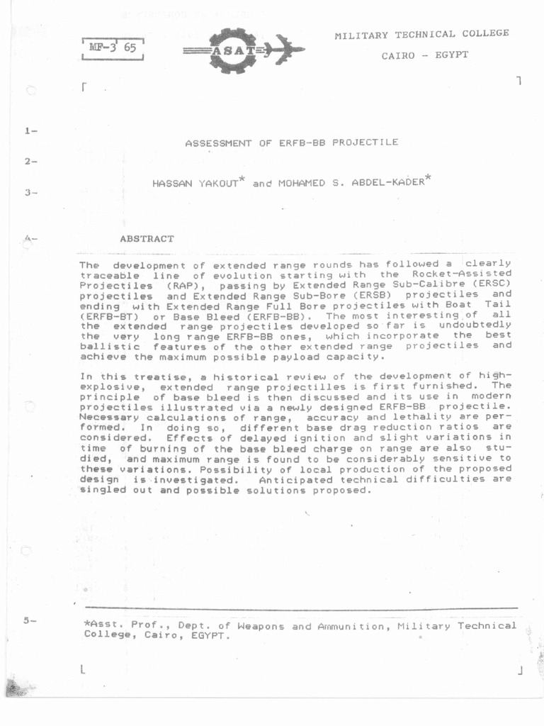 Erfb-Bb Projectile | PDF