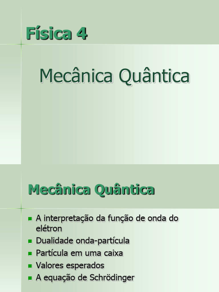 Mecânica Quântica Pdf