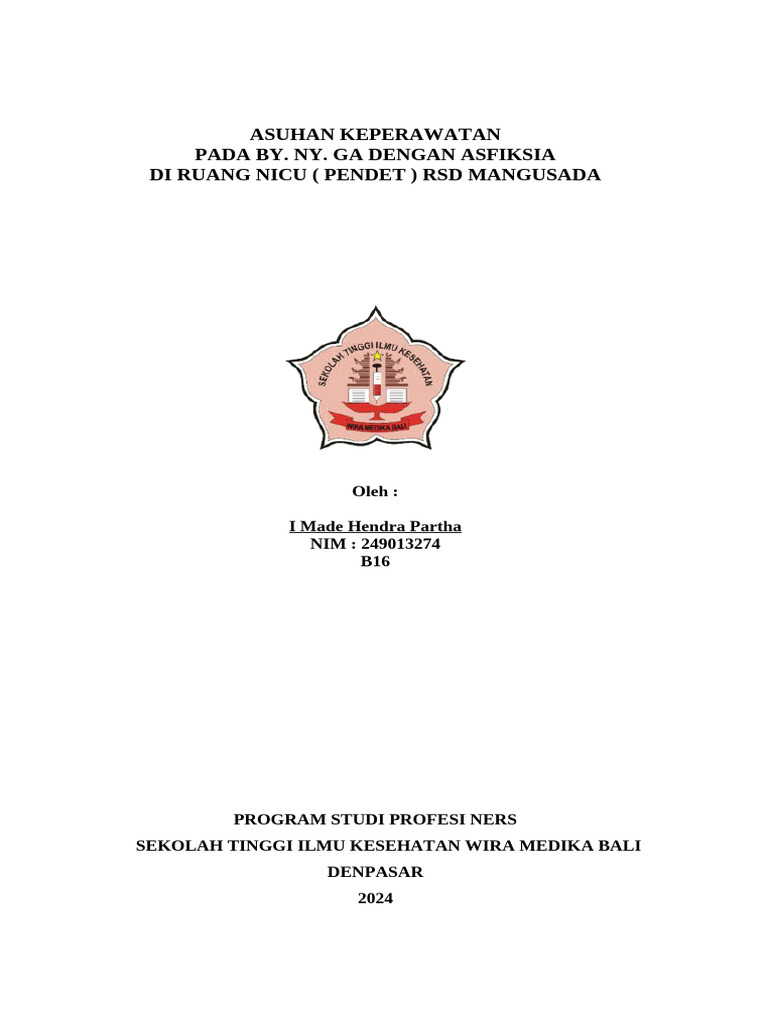 Askep Asfiksia-I-Made Hendra Partha-B16 | PDF