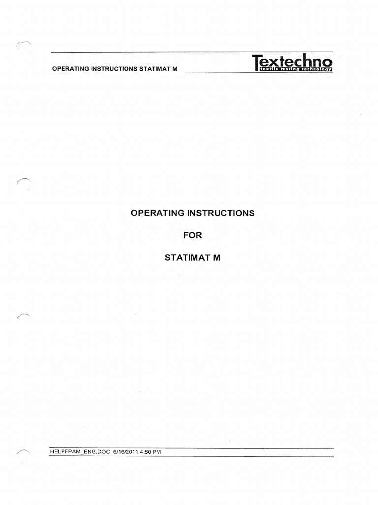 Manual Statimat M | PDF