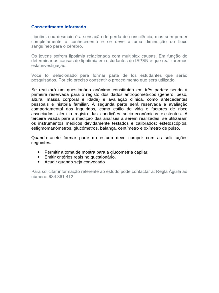 Concentimento informado | PDF