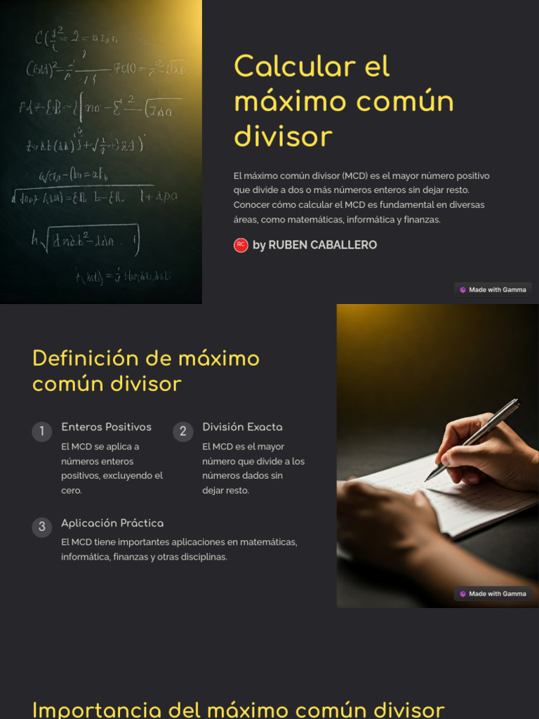 Calcular-el-maximo-comun-divisor | PDF