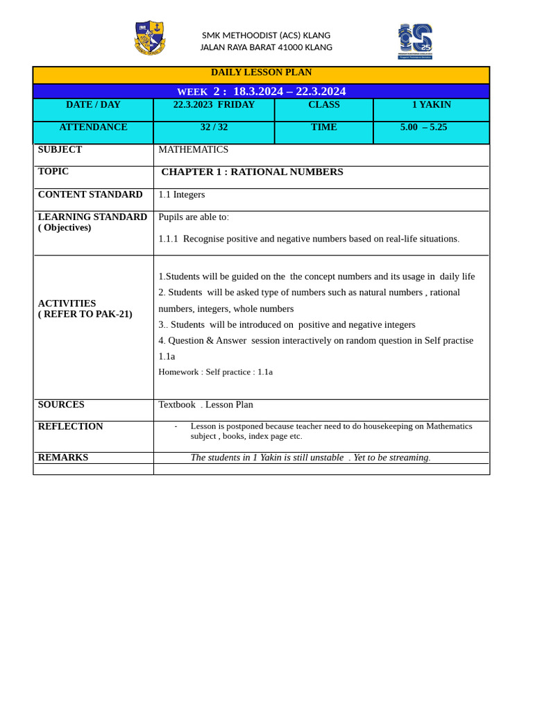 M2 MATH 1Y 22.3.2024 Jumaat | PDF | Technology & Engineering