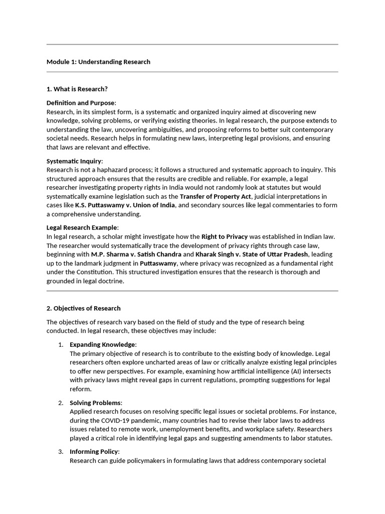 Legal Research: Methods and Significance | PDF | Methodology ...