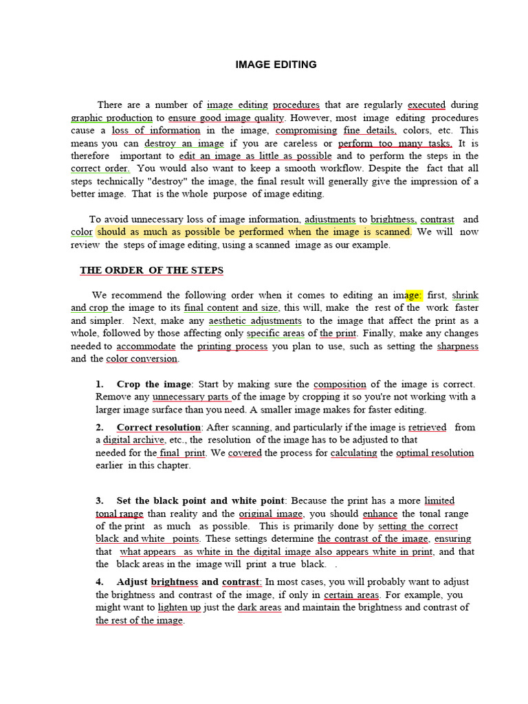 Unit 4 - Image Editing | PDF