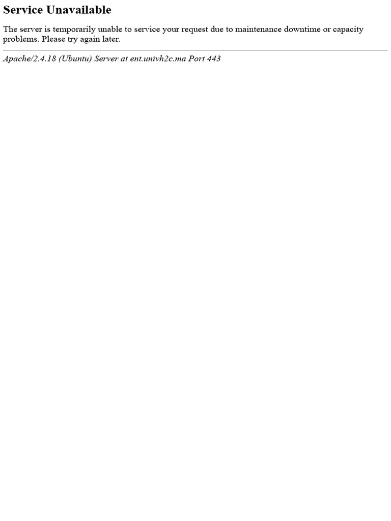 503 Service Unavailable | PDF