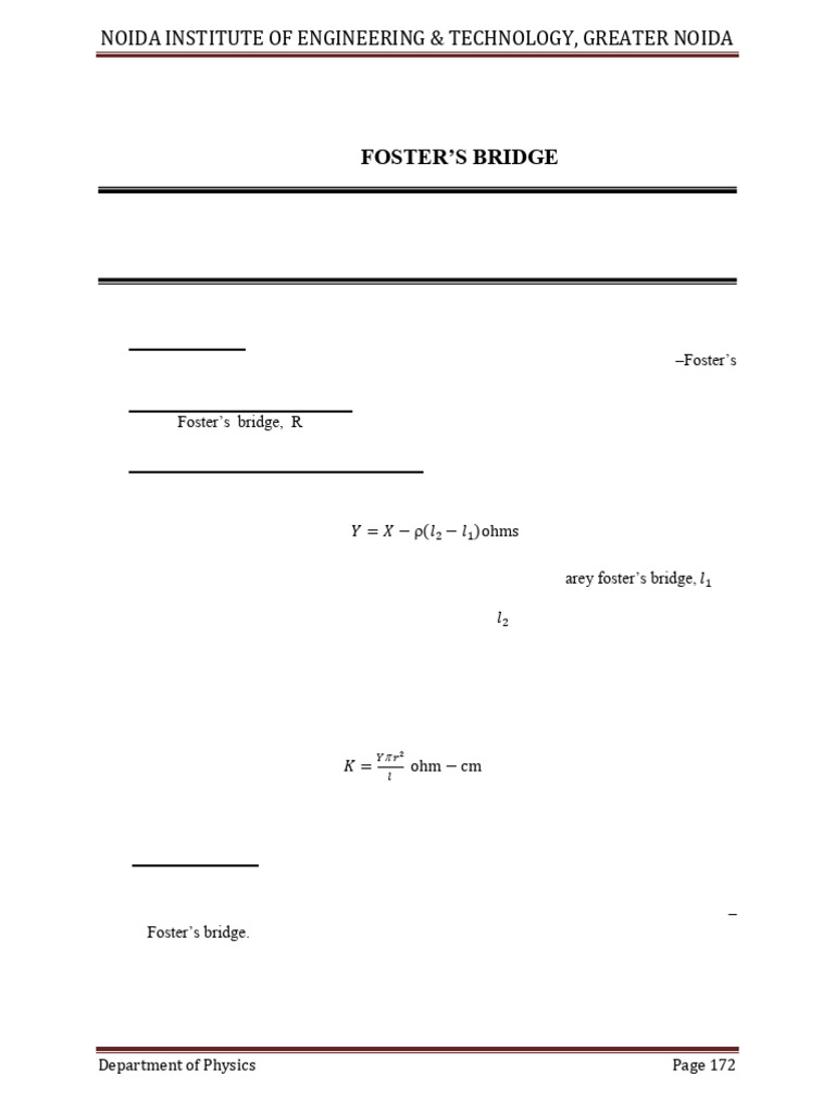 8 - Carey Foster's Bridge | PDF