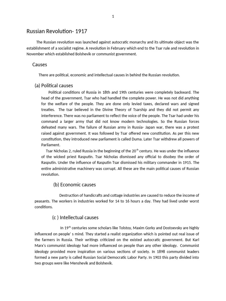 Russian Revolution - 092858 | PDF