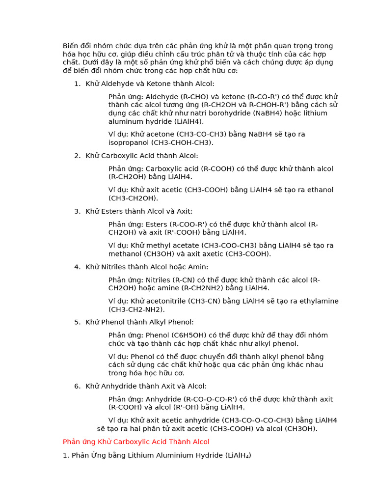 TT Phương Pháp T NG H P H U Cơ | PDF