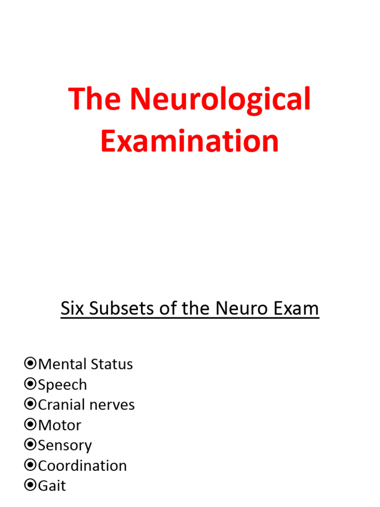The Neurological Examination | PDF