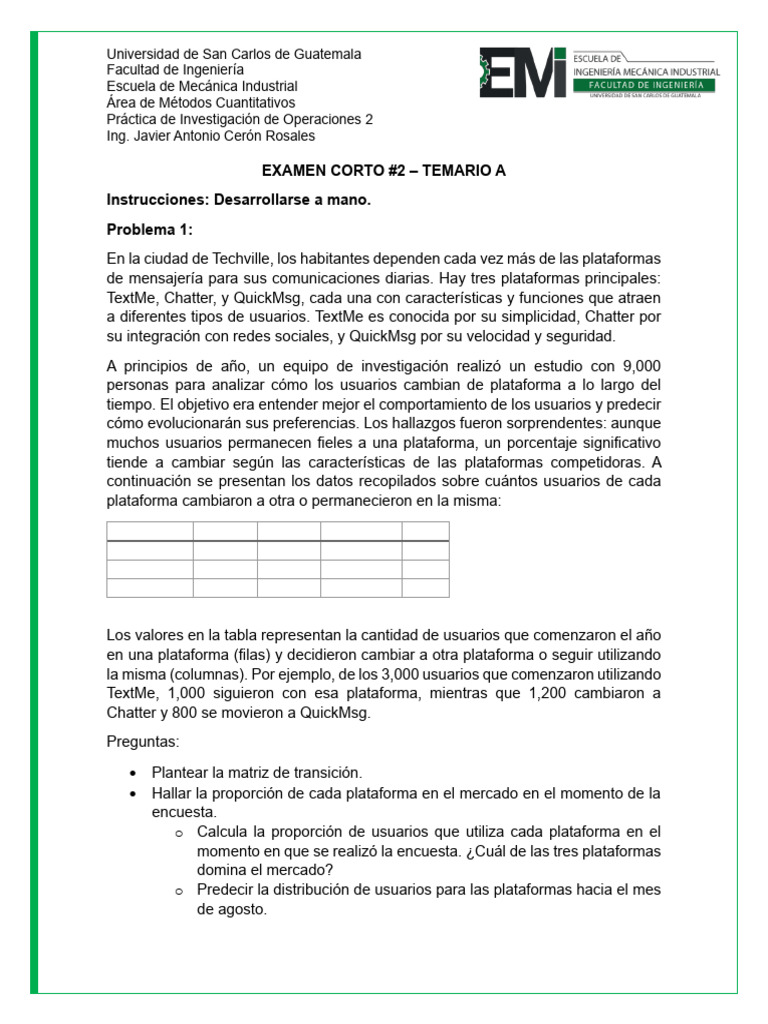 Corto 2 Temario B IO2 2S 2024 | PDF