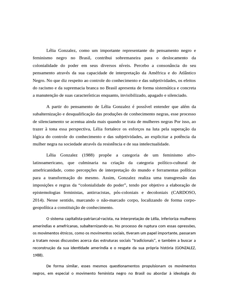 Lélia Gonzalez | PDF