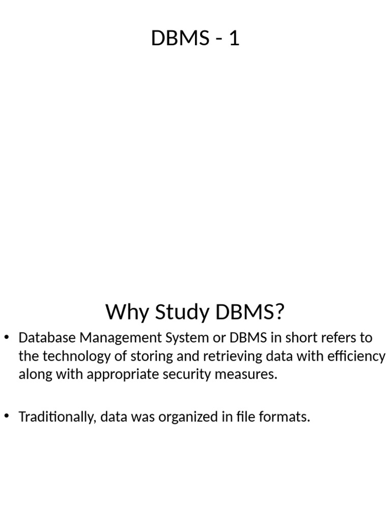 Dbms Theory | PDF