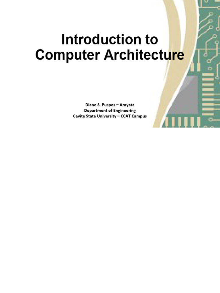 Introduction to COmputer Architecture | PDF