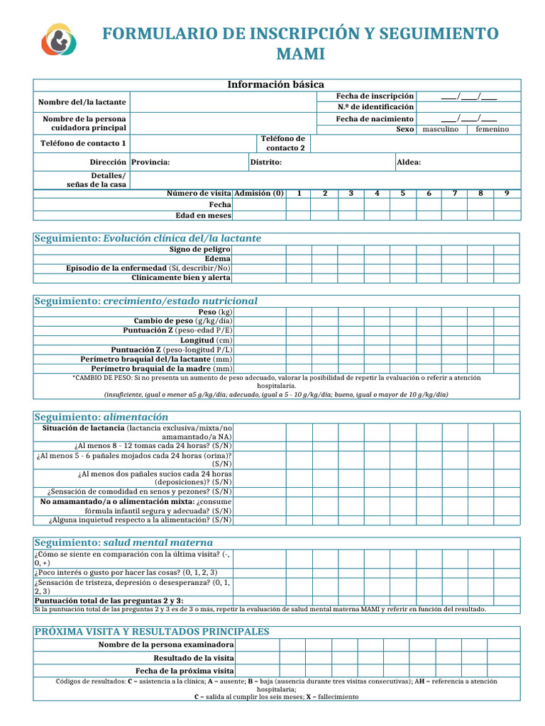 MAMI Incripción y Seguimiento | PDF