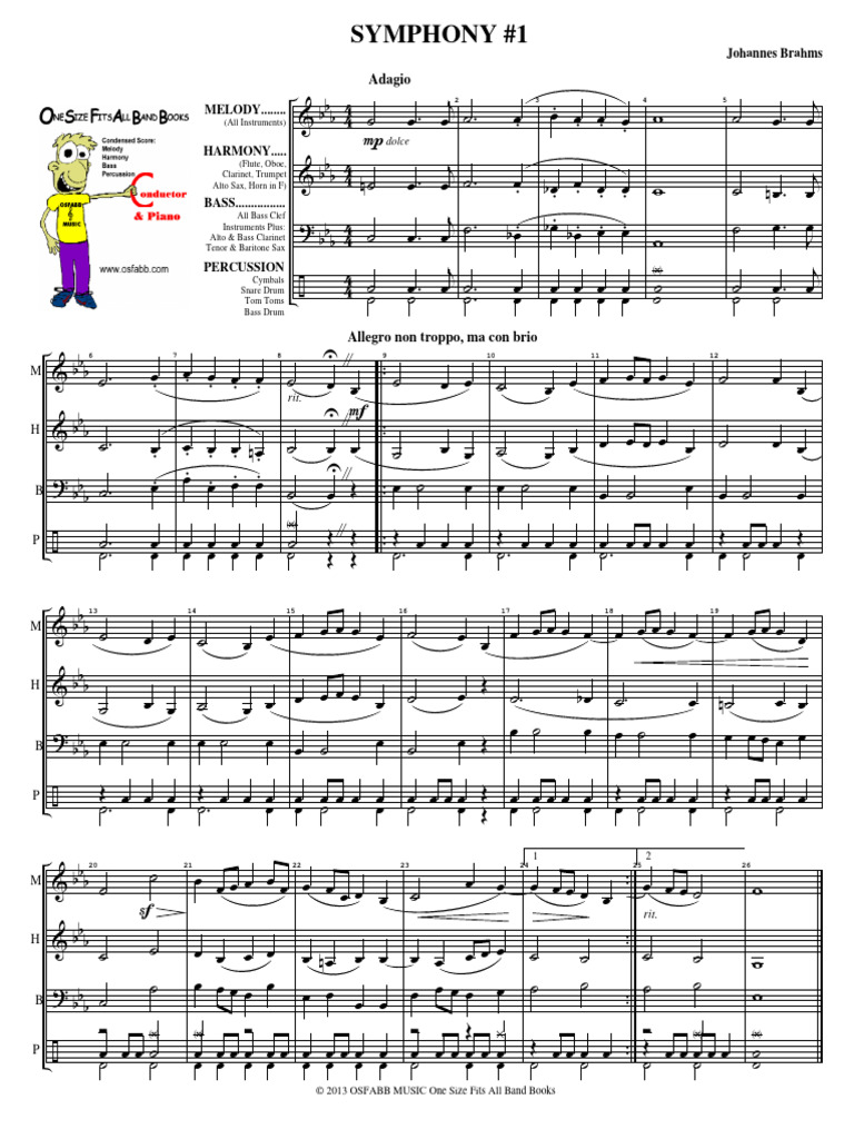 Brahms - 1 SCORE | PDF