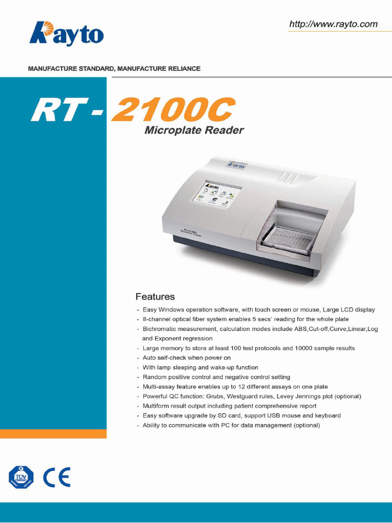 RT-2100C Microplate Reader | PDF
