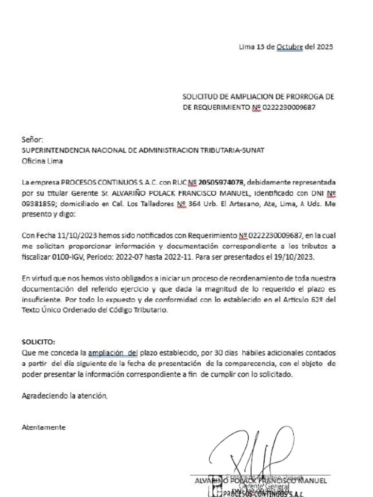 Solicitud Prorroga Requerimiento 0222230009687 Pdf
