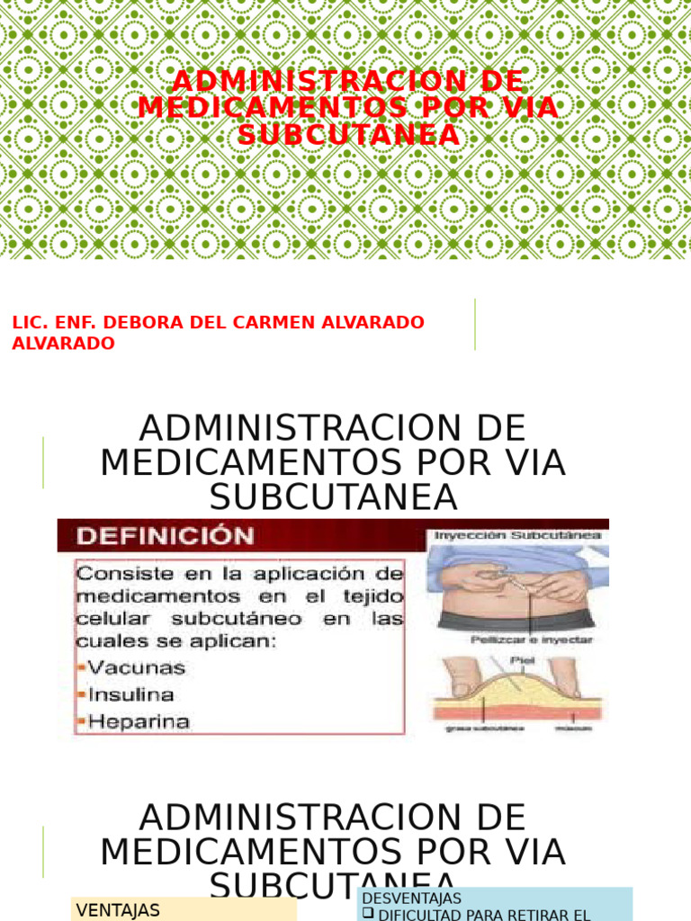 Sem 18 Administracion de Medicamentos Por Via Subcutanea | PDF