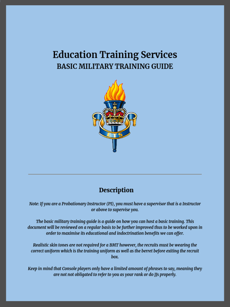 Basic Military Training Guide | PDF