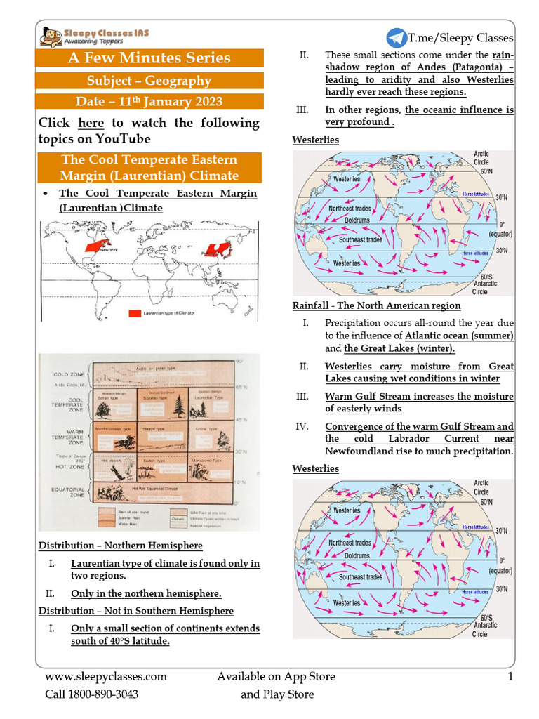World Climate Types - Lecture 10 | PDF