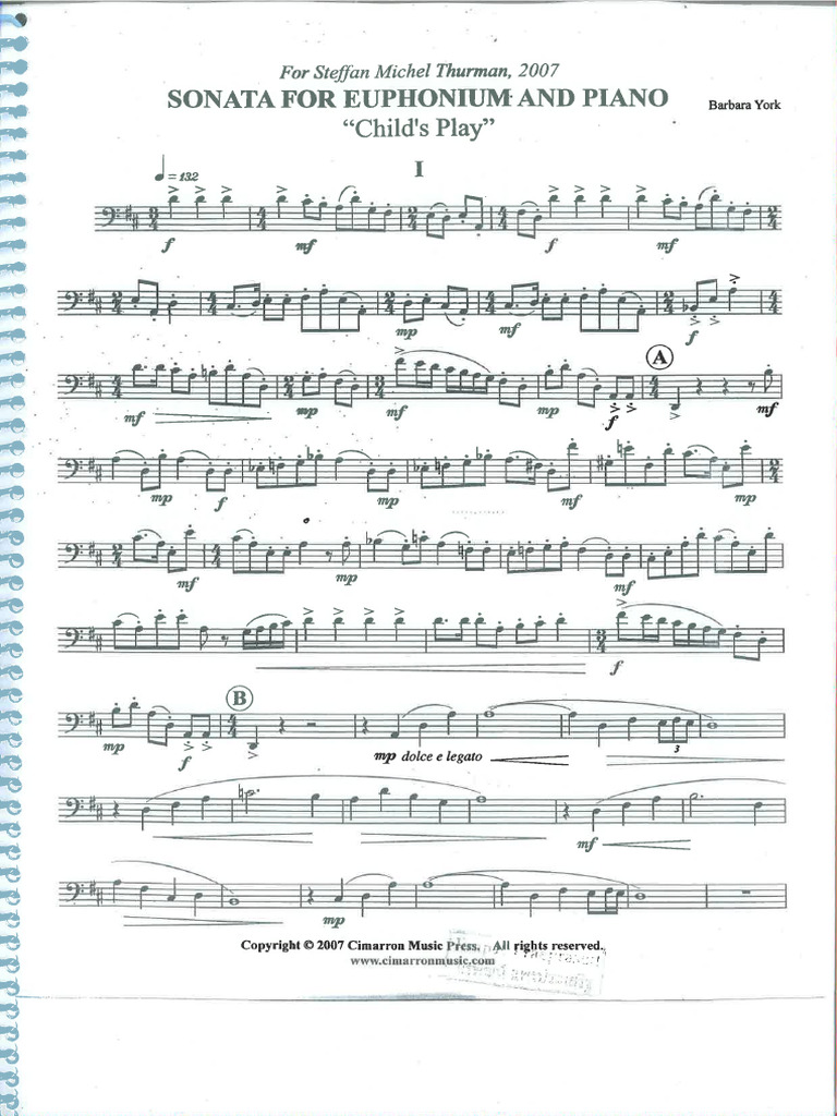 Sonata For Euphonium | PDF
