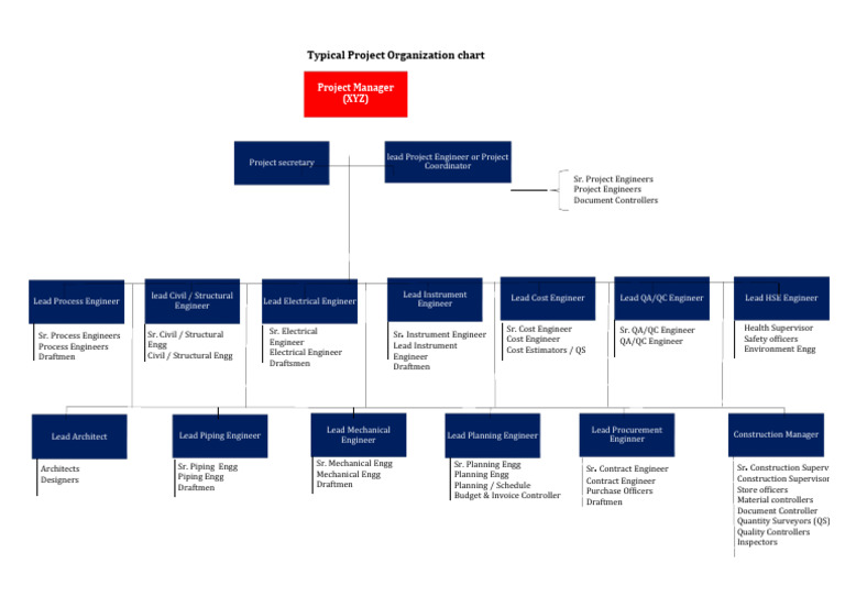 Project Organization Chart Overview | PDF | Real Estate | Engineering