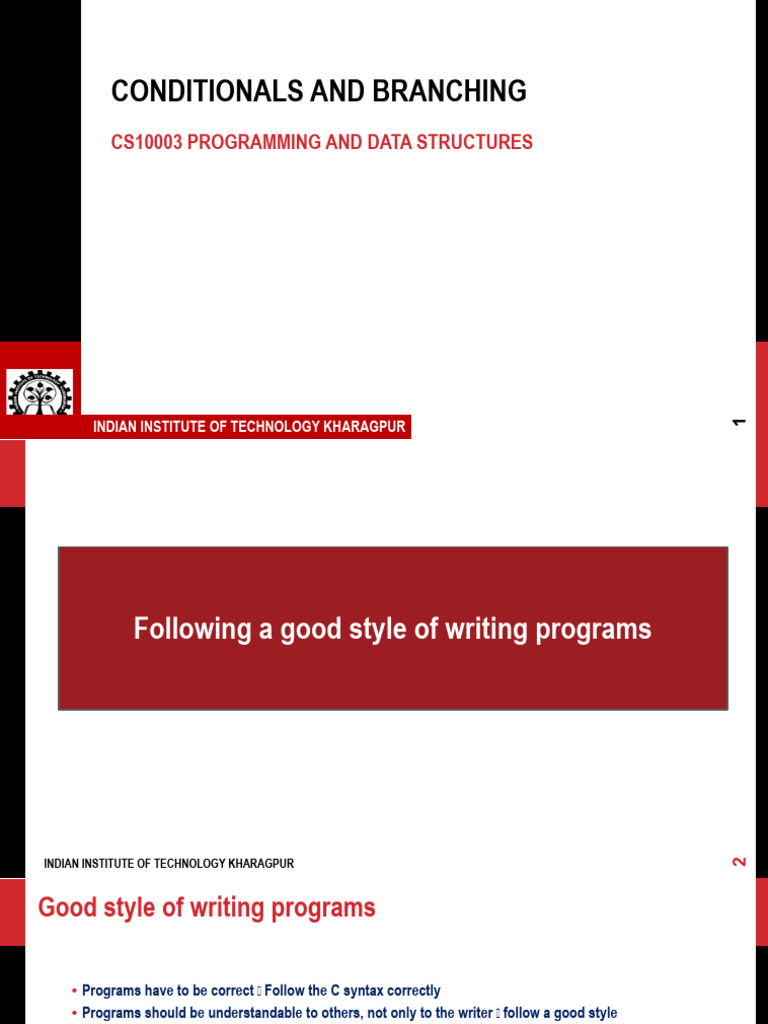 02-Conditionals-Branching Pds | PDF