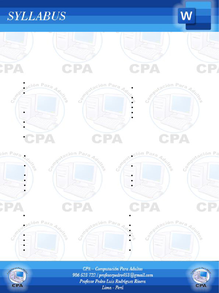 Syllabus Word I (Básico) | PDF