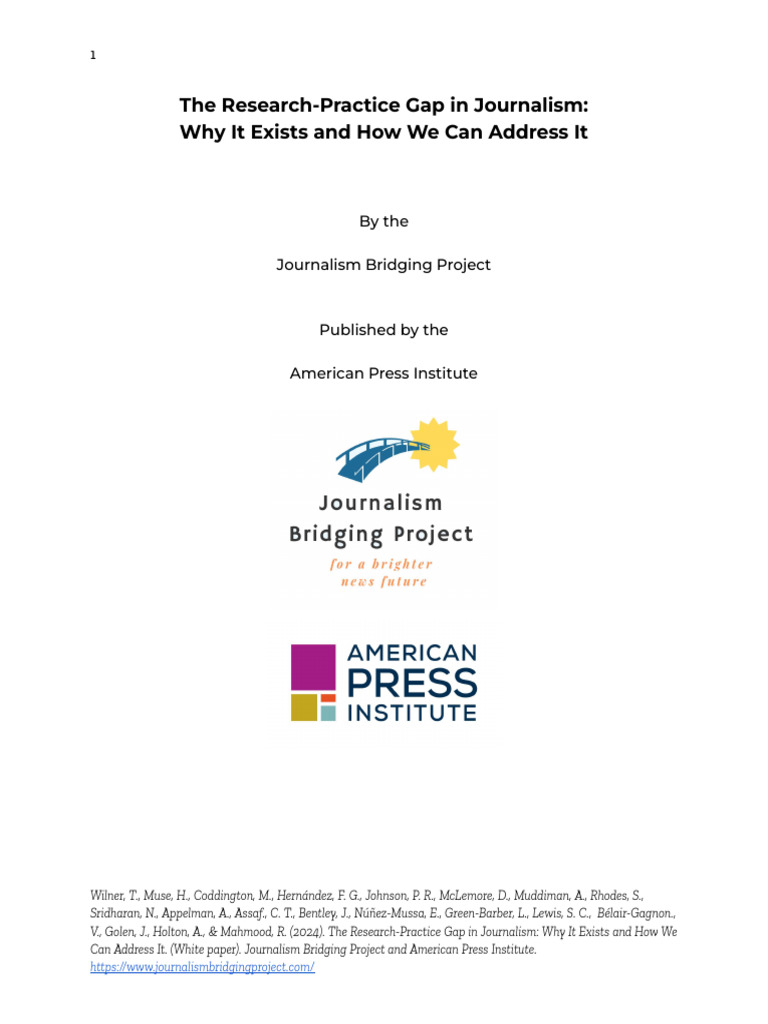 The Research-Practice Gap in Journalism (1) | PDF