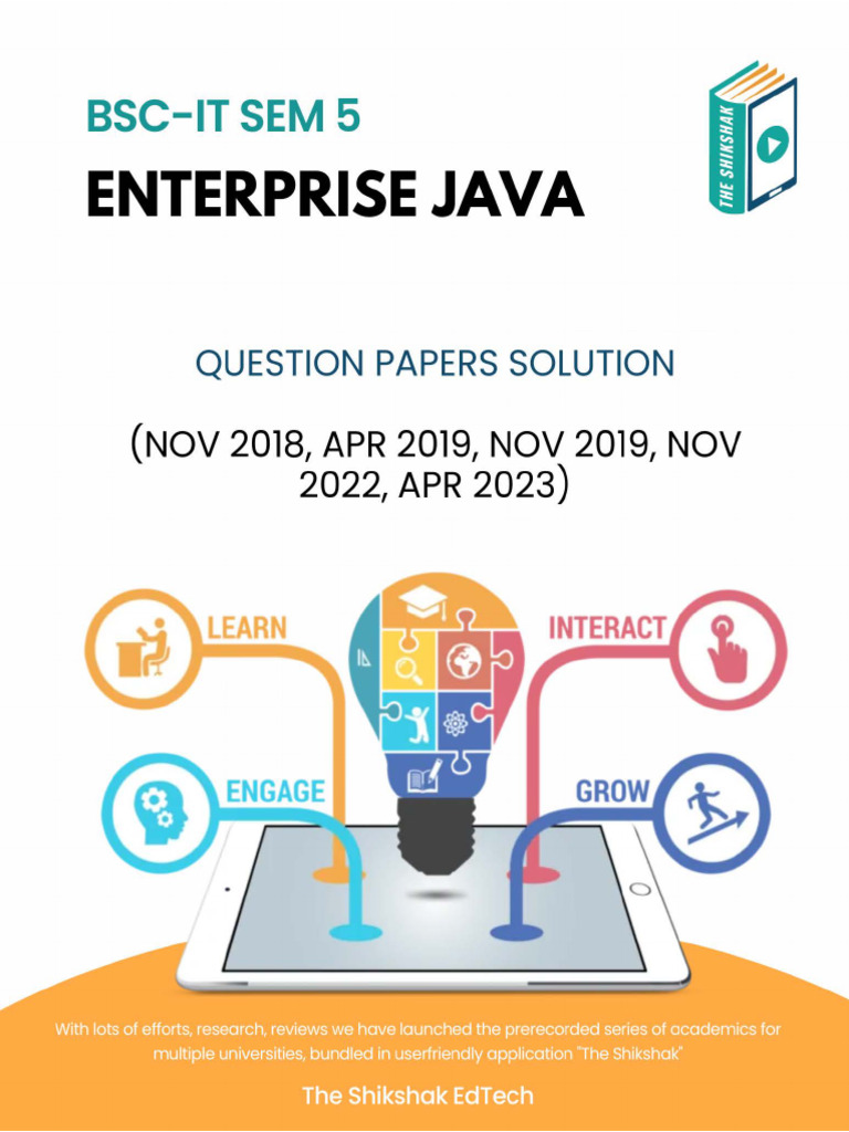 The Shikshak Tyit Sem 5 Enterprise Java Question Papers Solution N18 ...
