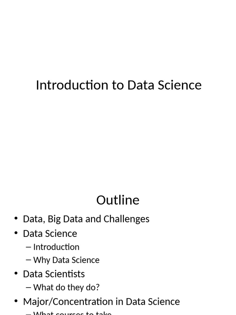 BDA PPT M1 P1-Intro To DataScience | PDF