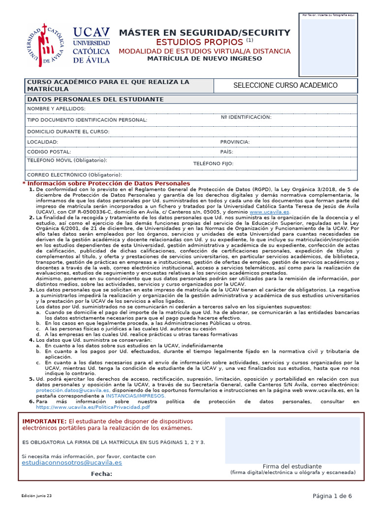 24 25 Mat 1 Master Seguridad Security | PDF