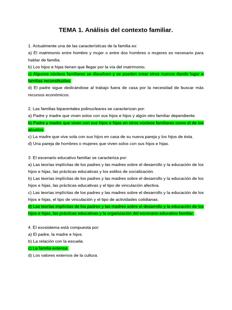 Tipo Test Alexis | PDF