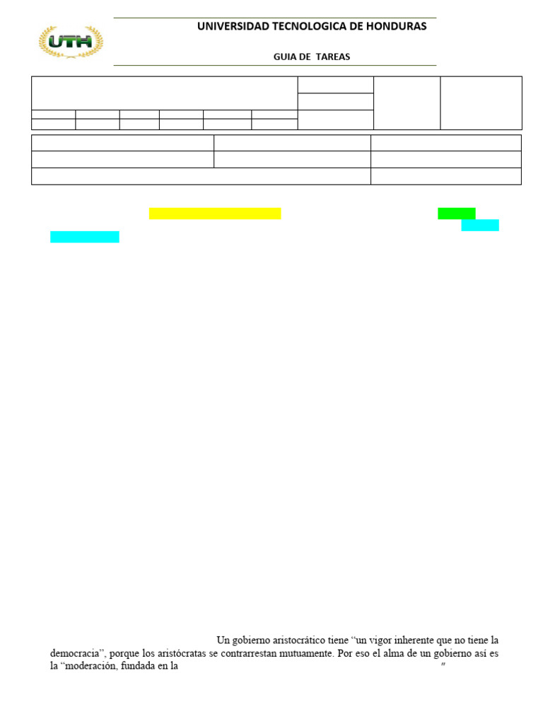 Tarea UTH (3) Espiritu de Las Leyes (1) (2) (1) - 1 | PDF | Separación de poderes | Democracia