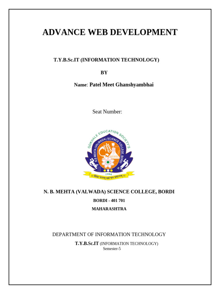 Advance Web Development | PDF