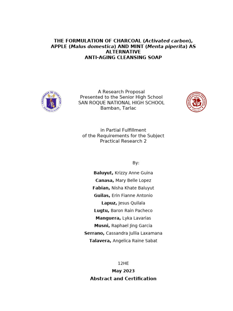 Sample Format Research Paper Investigatory | PDF
