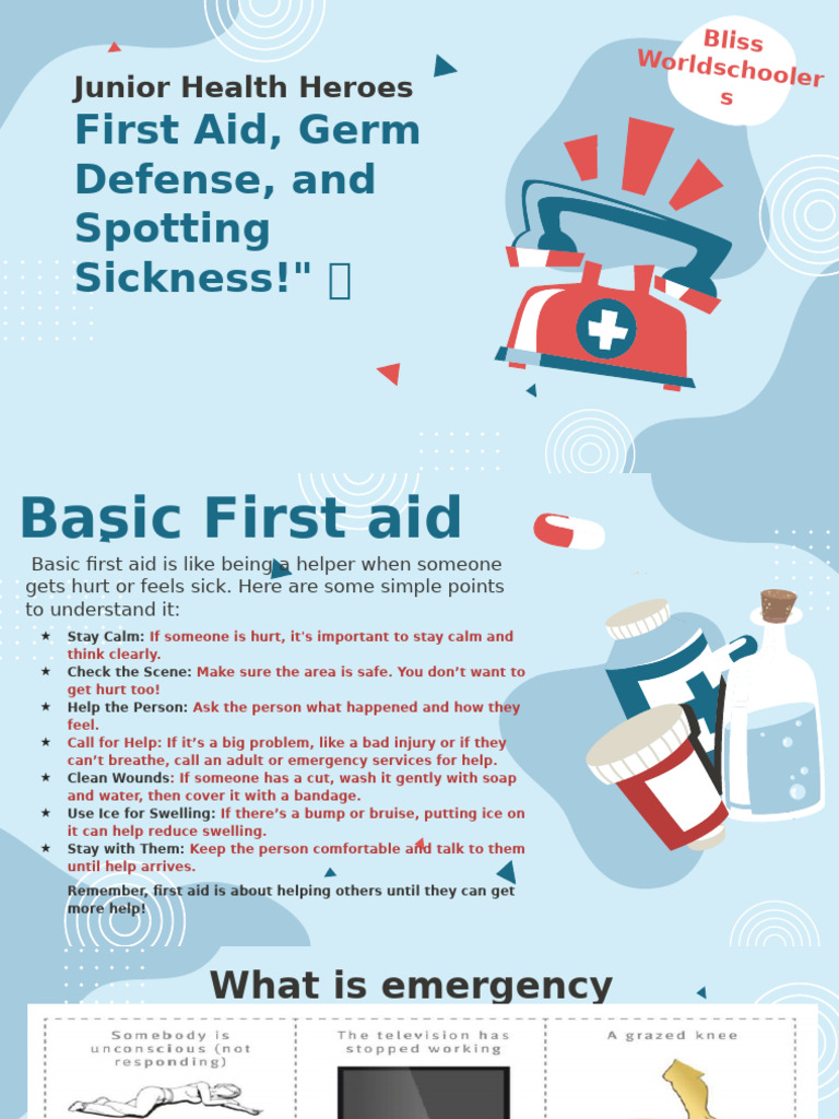 Junior Health Heroes: First Aid & Germ Defense | PDF | Self-Improvement