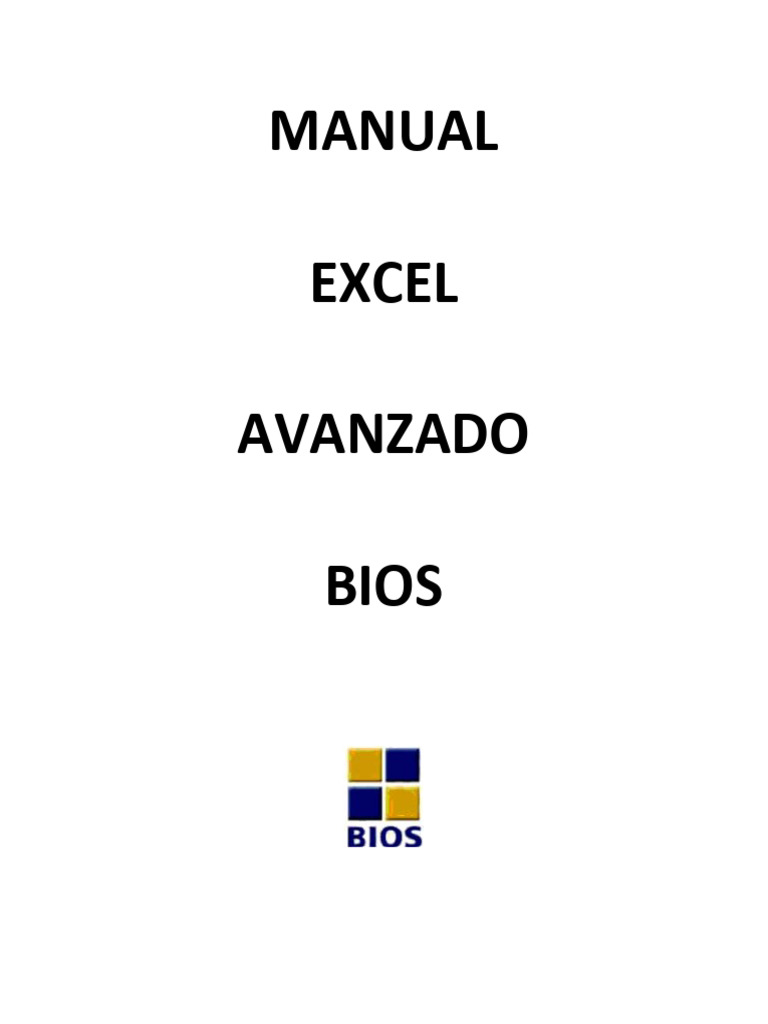 Manual Excel Avanzado Bios (1) | PDF