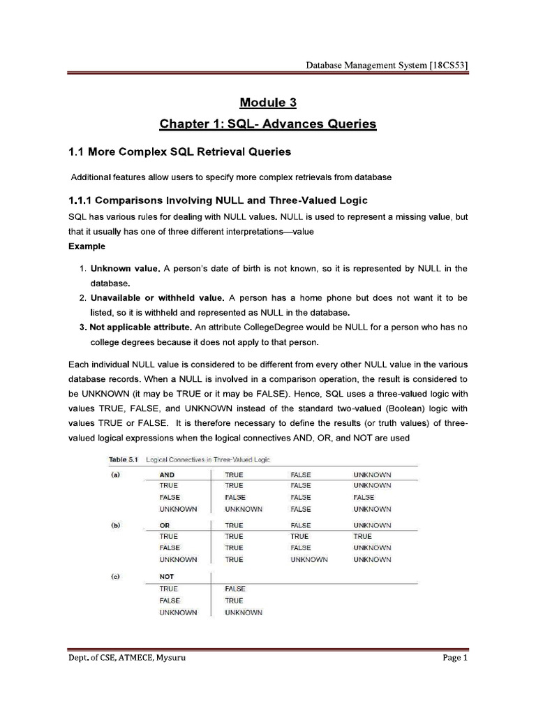 DBMS Mod3 | PDF