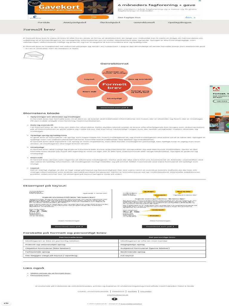 Formelt Brev - Indidansk | PDF