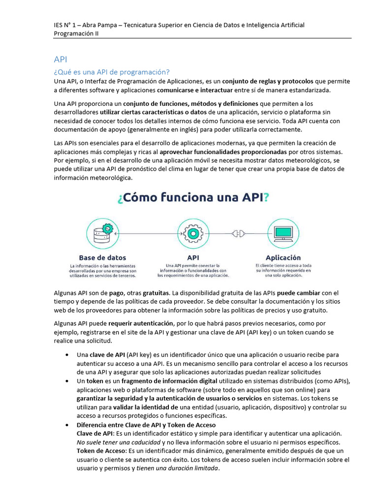 Uso de API | PDF