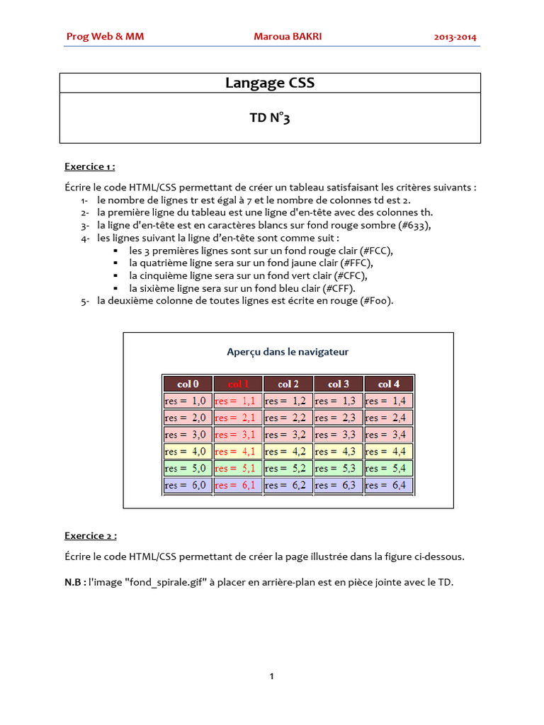 TD3 CSS | PDF