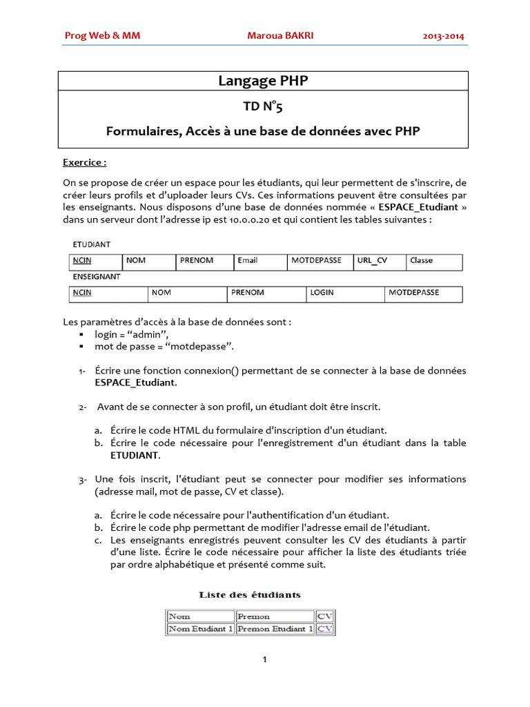 TD5_PHP | PDF