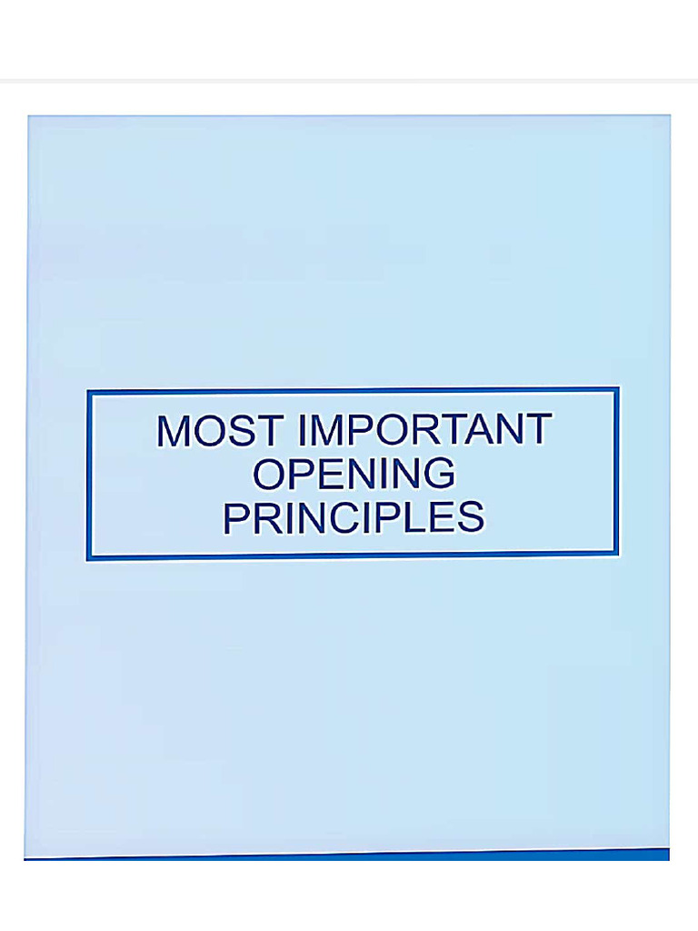 35 Important Chess Principles-3 | PDF