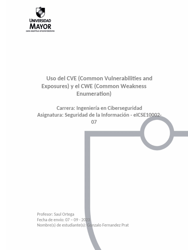CVE y CWE: Guía para Vulnerabilidades | PDF | Vulnerabilidad ...