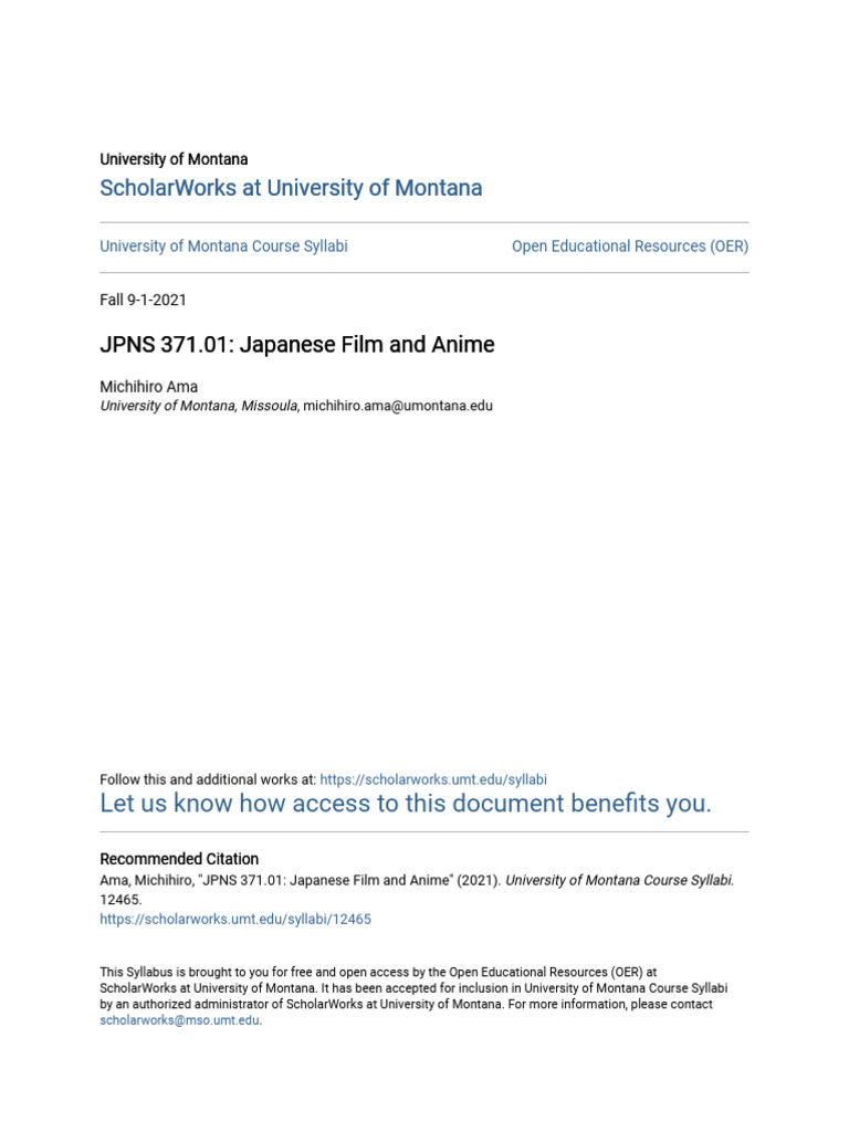 Japanese Film and Anime | PDF