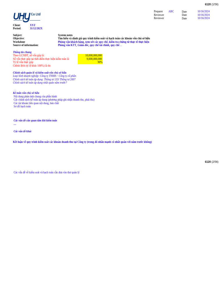 6010 WPs VCSH vốn khác các quỹ và lãi cơ bản trên cổ phiếu | PDF