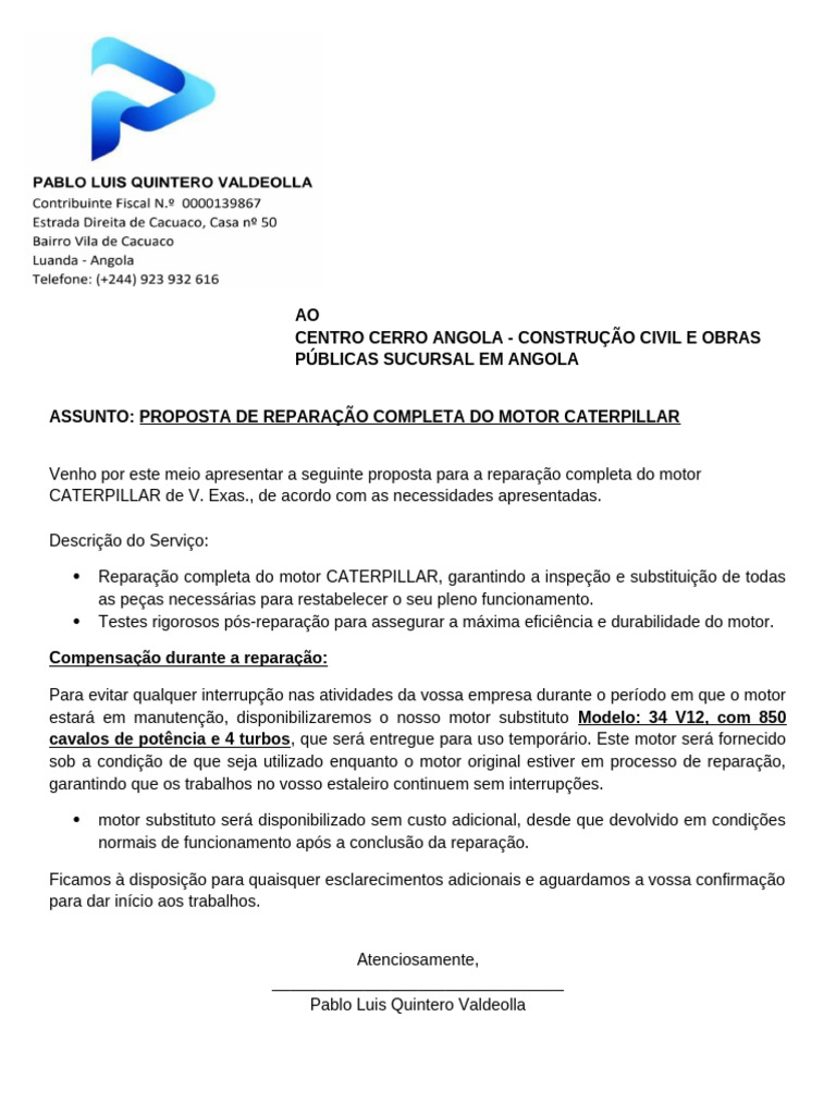 Proposta Comercial Pablo Quintero | PDF